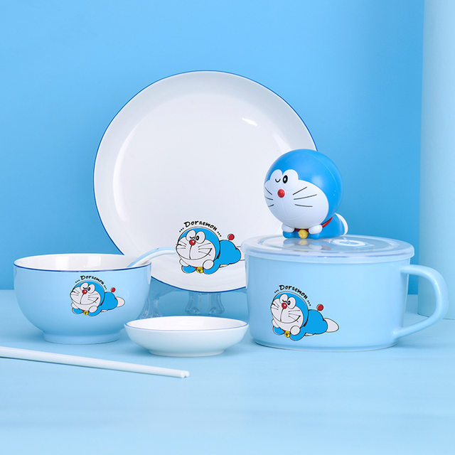 Doraemon ceramic tableware is given as a housewarming gift, jingle cat ...