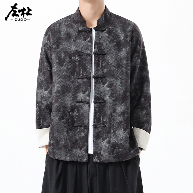 Zuo Du Chinese style men's clothing autumn large -size jacket men's ...