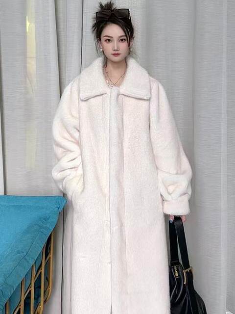 2024 Winter new femininity versatile lapel Arctic marten coat coat fur ...