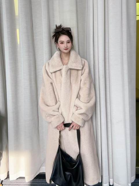2024 Winter new femininity versatile lapel Arctic marten coat coat fur ...