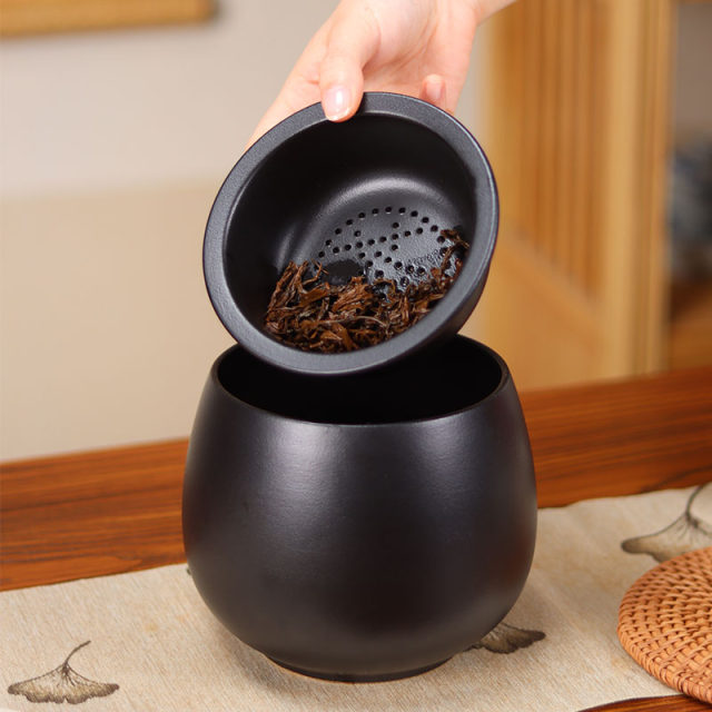 Large capacity tea slag tank with lid ceramic tea bucket household ...