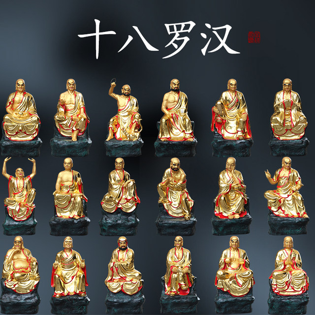 The temple large -scale Luo Han Buddha statue is dedicated to the ...