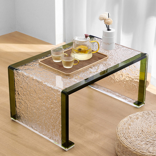 Tatami coffee table, acrylic bay window sill, small coffee table, stone ...