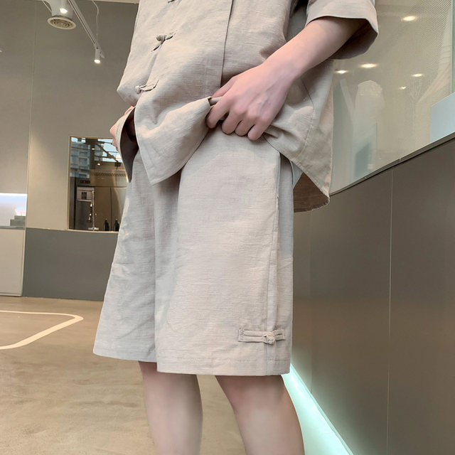 New Chinese style suit casual niche design cotton and linen 700% sleeve ...