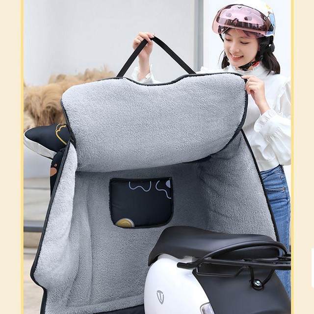 Wind block is thickened in winter, electric vehicles plus velvet ...