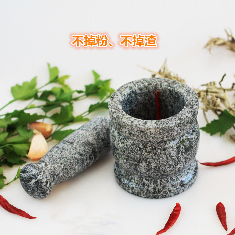 Green Stone Garlic Hammer and Mortar - Household Pounding Medicine ...