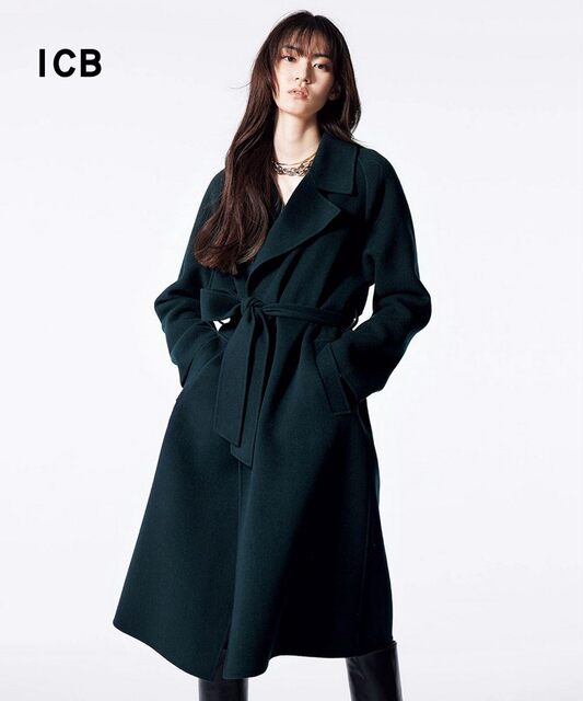 ICB Japanese autumn commute professional straight wool cashmere blended ...