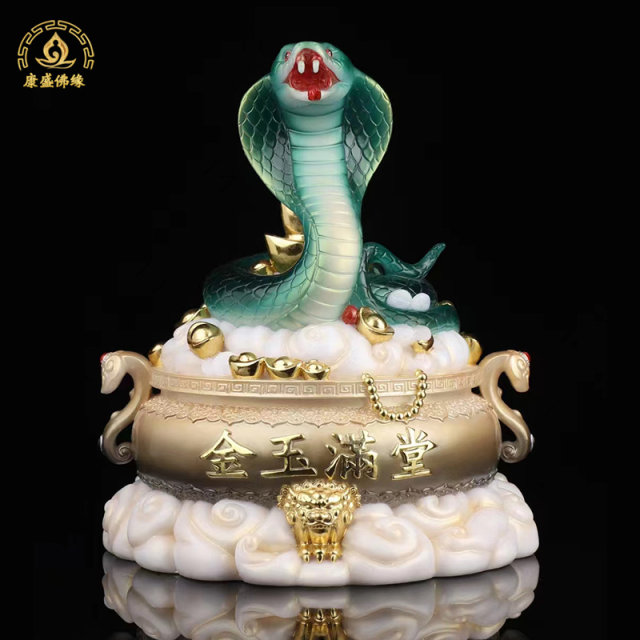 The real body of the Immortal Family, white marble, painted python ...