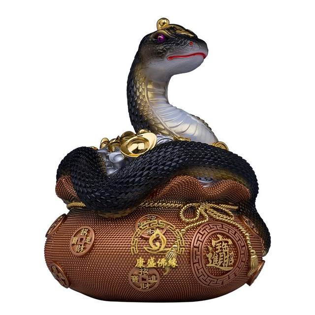White marble python real body blessing bag fortune ornaments twelve ...