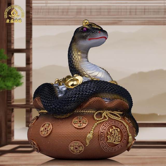 White marble python real body blessing bag fortune ornaments twelve ...