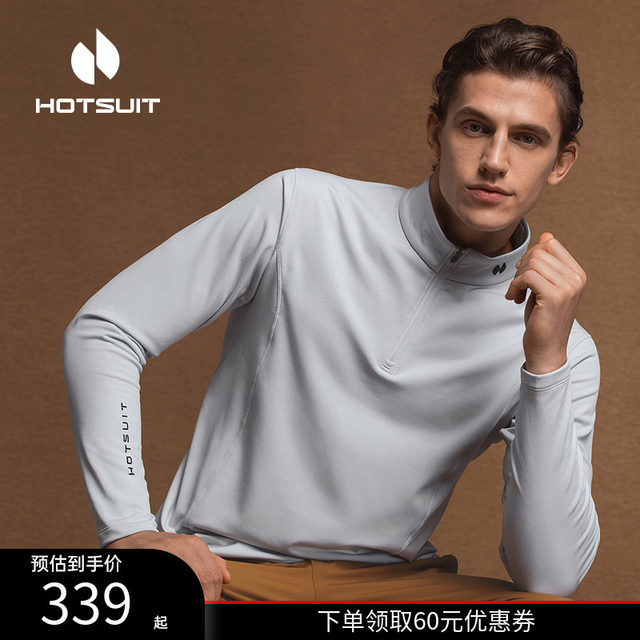 hotsuit back show long-sleeved T-shirt 2024 new plaid velvet top running sportswear warm stand ...