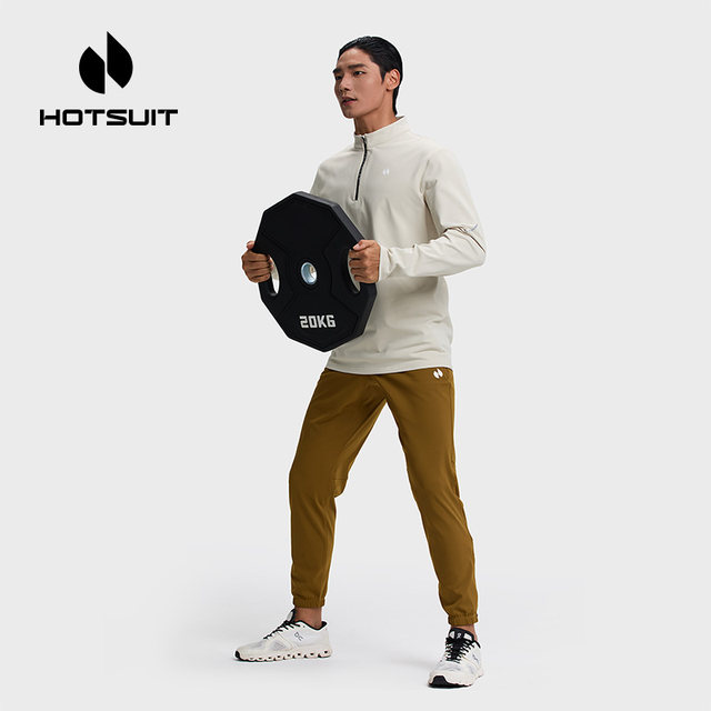 hotsuit back show long-sleeved T-shirt men's 2024 winter new sweat-absorbent training clothes ...