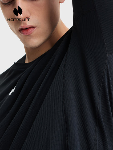 hotsuit back show long-sleeved T-shirt men's 2025 spring new quick-drying breathable anti-UV ...