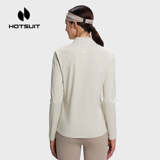 hotsuit back show long-sleeved T-shirt women's 2024 autumn and winter new sweat-absorbent ...