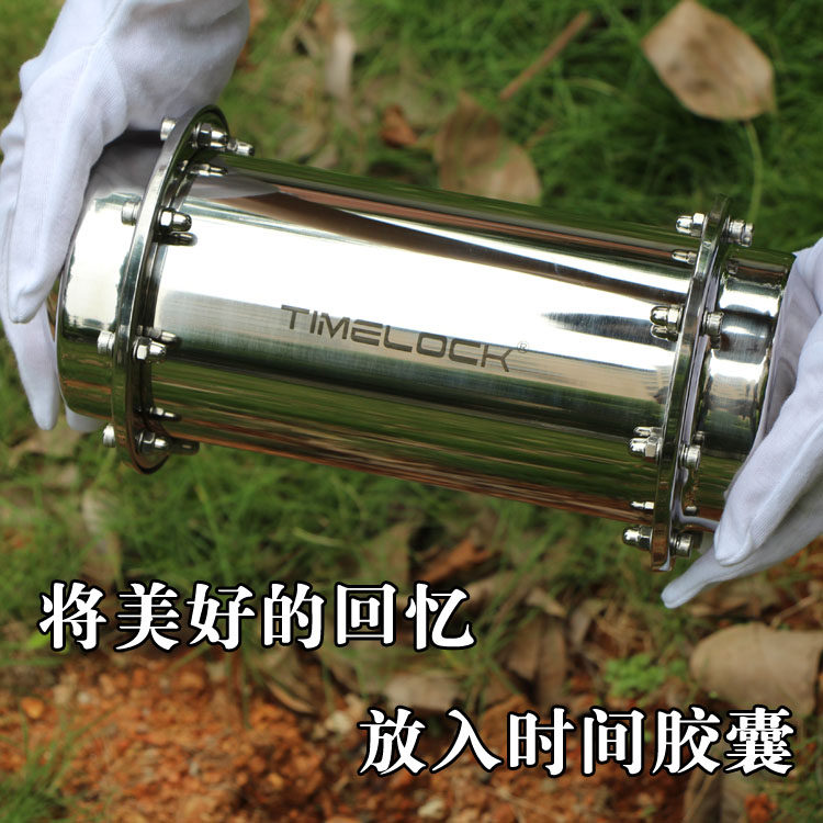 Time Capsule Sealed Stainless Steel Storage for Celebration Events