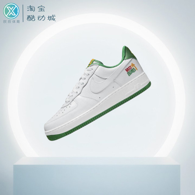 Nike Air Force 1 Low AF1 white and green trendy casual comfortable ...