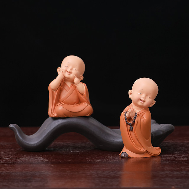 Chinese Zen little monk tea table decorations tea pet accessories ...