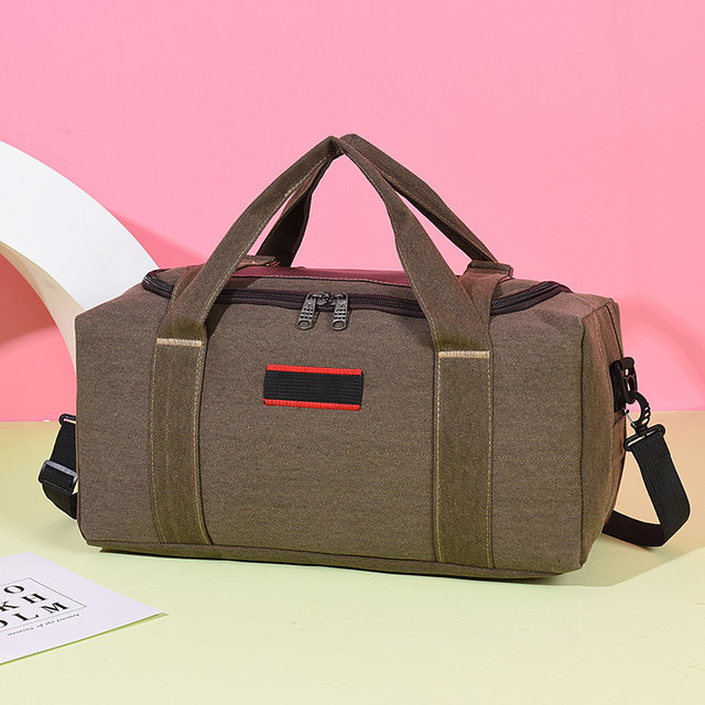 Large capacity canvas bag men and women luggage bag handheld travel bag ...