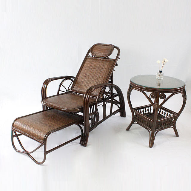 Indonesian rattan balcony lounge chair, real rattan folding chair ...