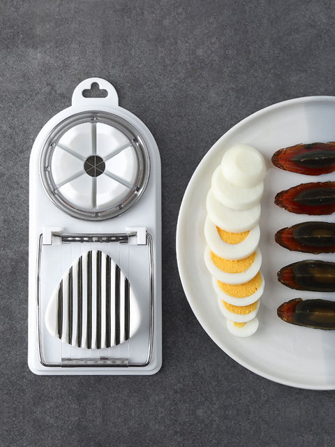 Multifunctional egg cutter, stainless steel manual preserved egg slicer ...