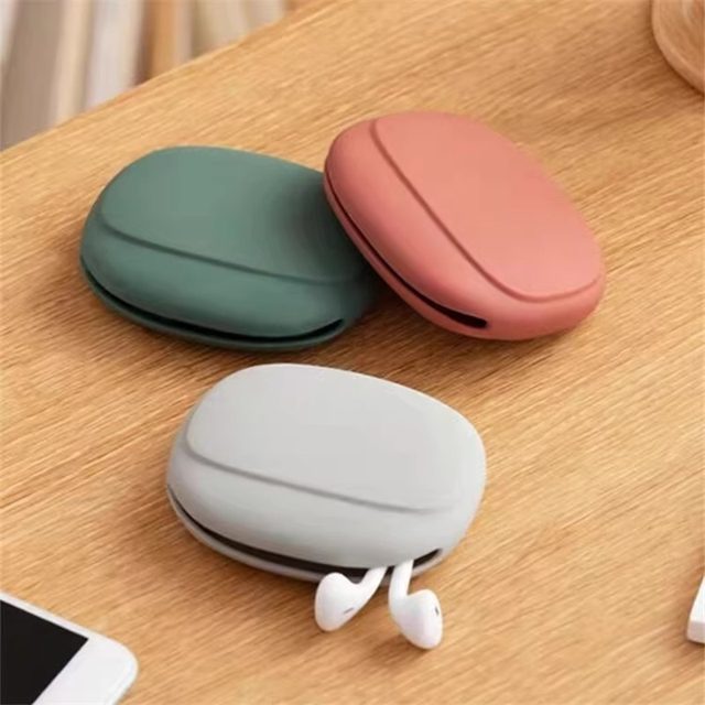 Wired earphone storage box data cable silicone bag protective cover ...