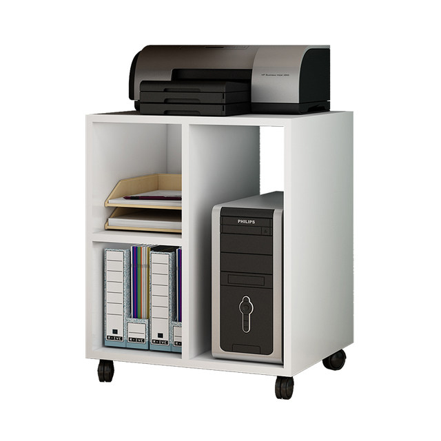 Simple printer rack movable computer main rack storage rack with pulley ...