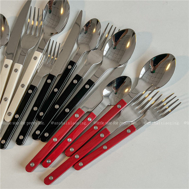 French ins style Western food knife, fork and spoon, dessert fork and ...