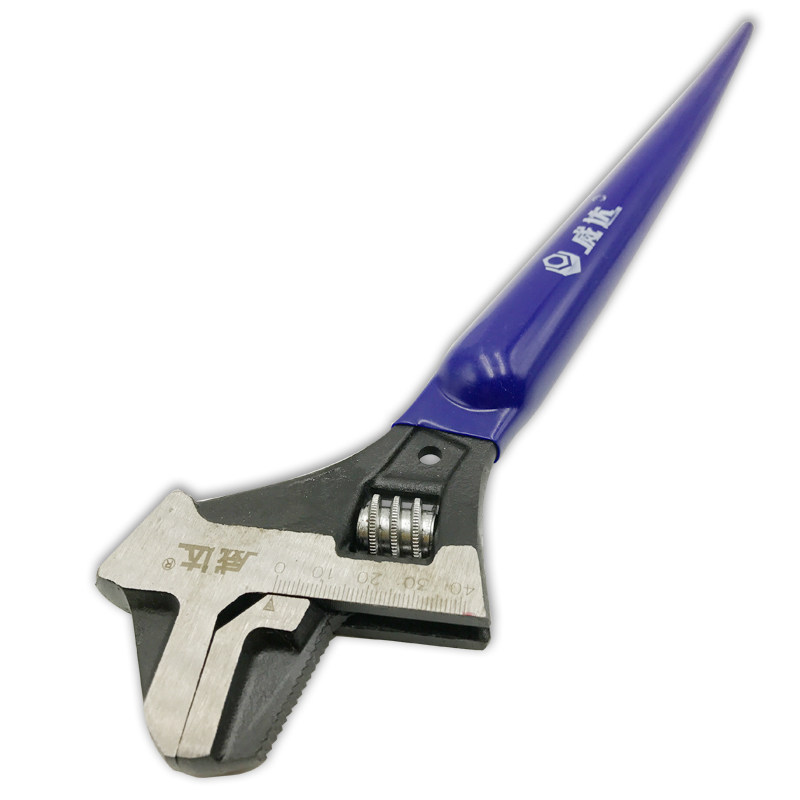 Weida Four-in-One Multifunctional Adjustable Wrench Hammer Pipe Crowbar ...