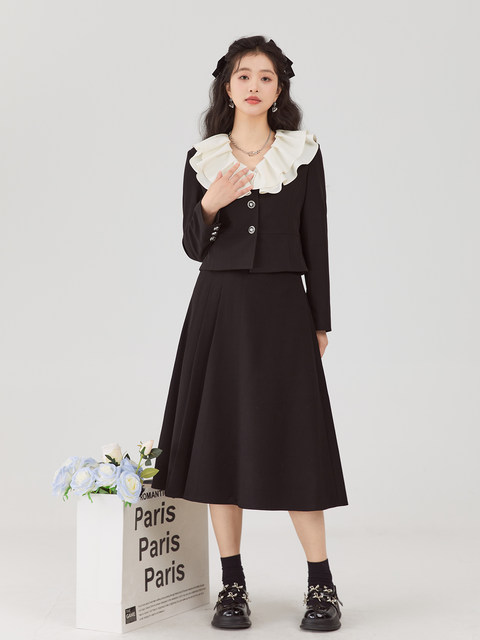 GW large size women's ruffled collar suit jacket 2025 autumn new ...