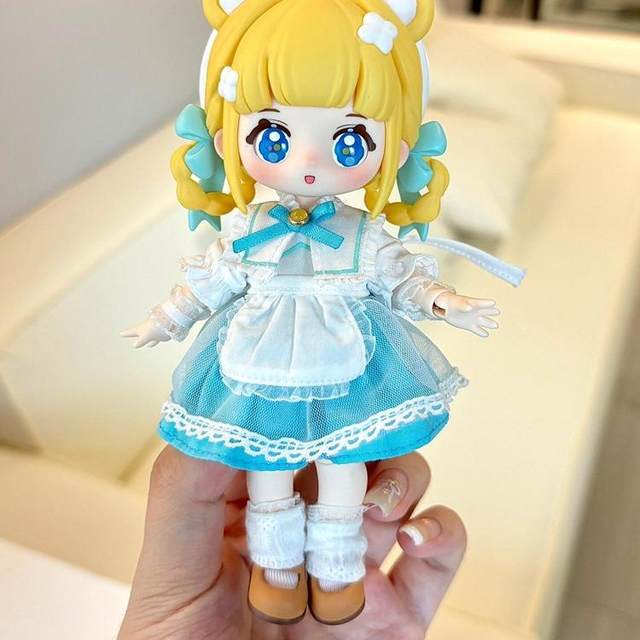 Genuine Nini cub 12 points BJD blind box Dream Town series movable doll ...