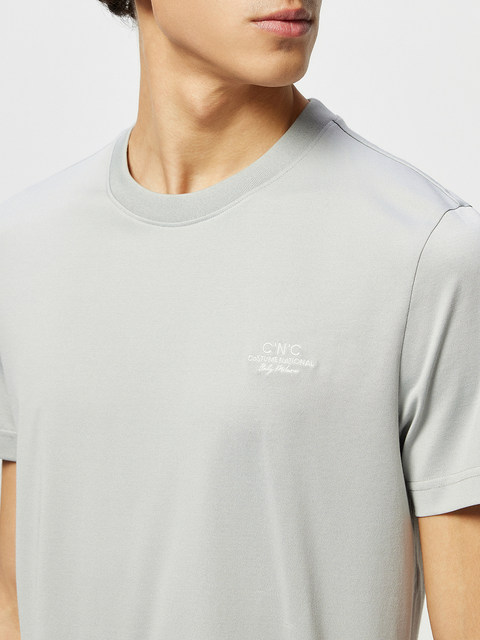 CNC men's clothing 24 summer new embroidery brand LOGO round neck short ...