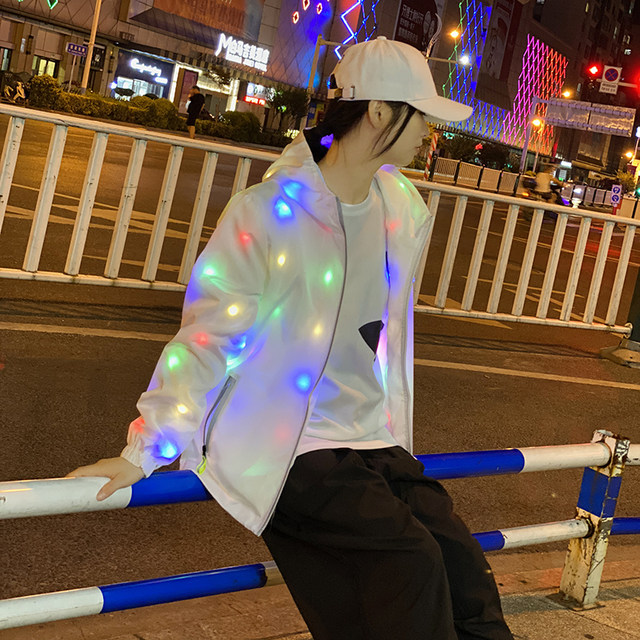 Clothes that glow at night for men and women led colorful jackets ...