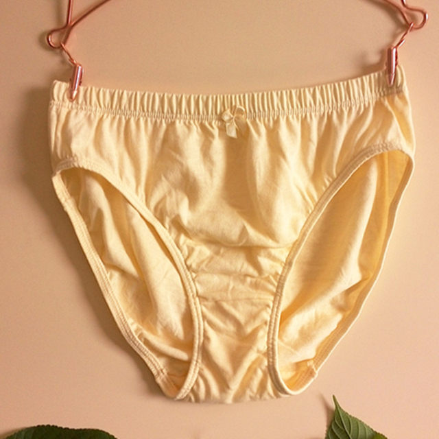 Die Anfen's triangular underwear 100%whole cotton medium high waist ...