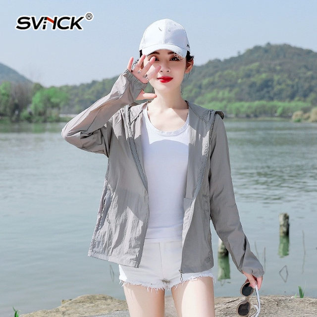 High-end hooded sun protection jacket for women in summer thin quick ...