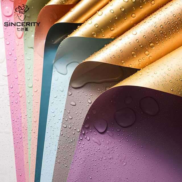 Gilt paper opening flower basket golden flower paper bouquet two-color ...