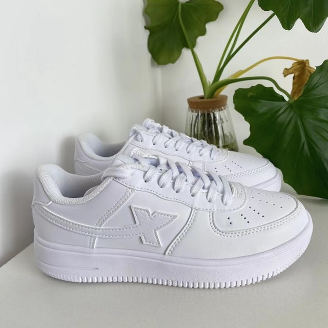 Xtep white shoes, Air Force One, men's and women's sneakers, autumn and ...