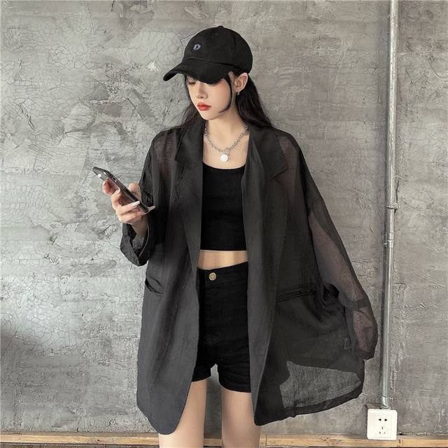 Large size fat mm2-300Jin [Jin equals 0.5kg] Summer thin suit jacket ...