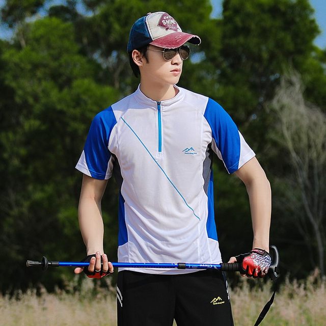 Outdoor quick-drying clothing men's short-sleeved sports T-shirt hiking ...