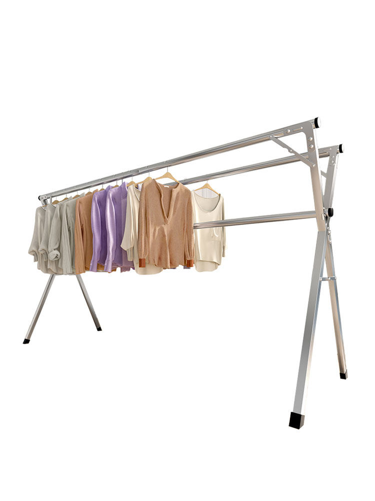 Stainless Steel Folding Clothes Rack - X-Shape Drying Rack