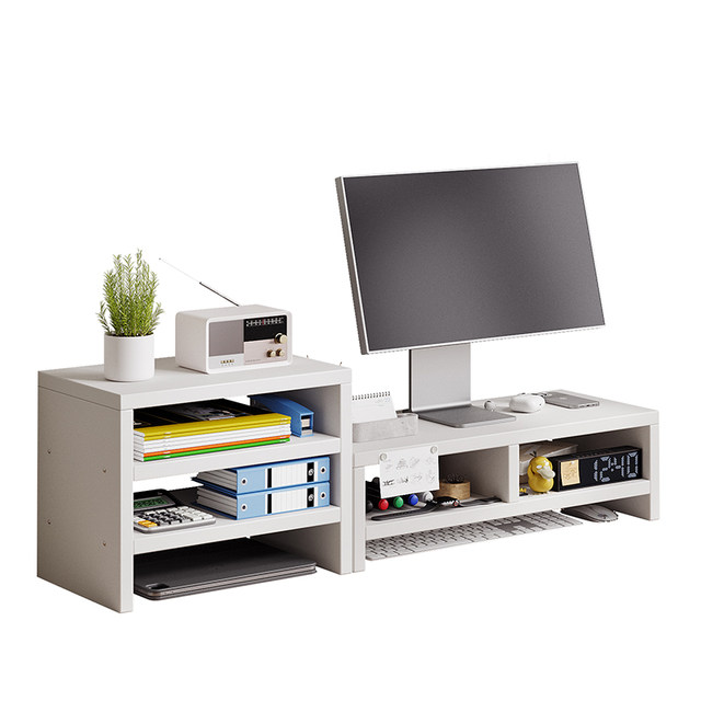 Bookshelf desktop storage rack simple desk student office computer ...