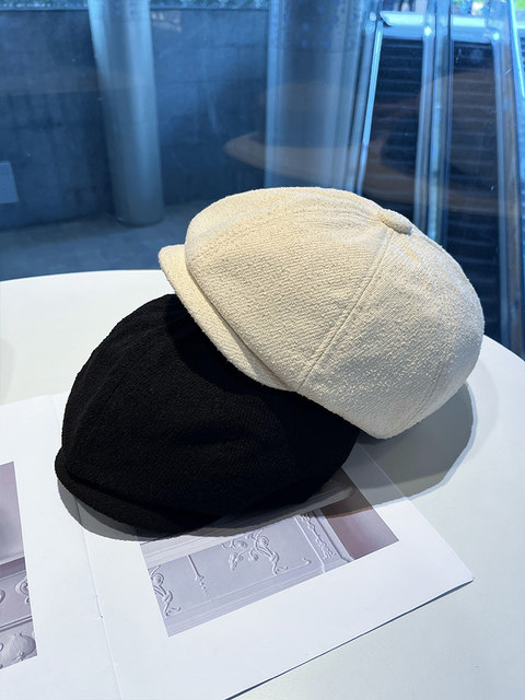 British retro forward hat female in autumn and winter simplicity Mao ...