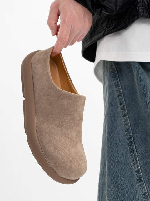 Small potato Birkenstock shoes men's one foot pedal toe half slippers ...