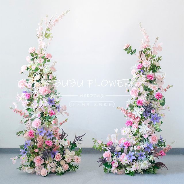 Birch wood combination semi-circular arc arch flower art Mori wedding ...