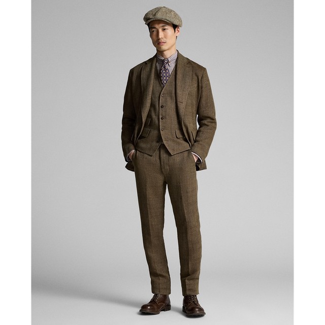 RRL Men's Fall 24 Shoulderless Padded Herringbone Twill Jacket RL94021