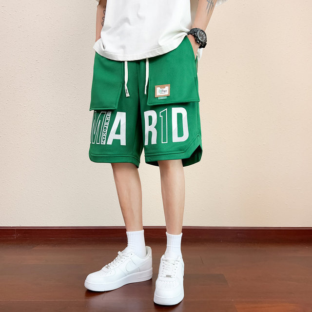 Short pants men wearing summer thin casual loose workplaces pent -point ...