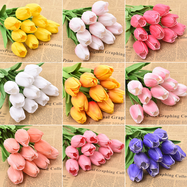 Tulip artificial flowers, artificial flower decorations, bedroom and ...