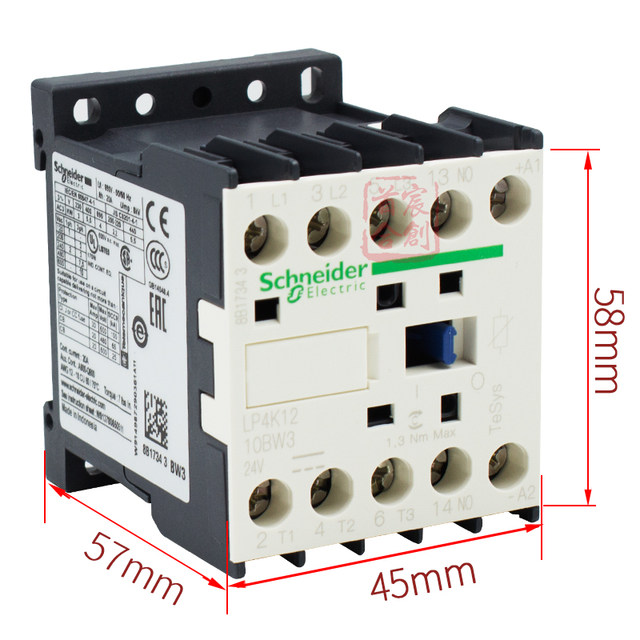 Schneider DC contactor LP4K1210BW3 coil DC24V current 12A normally open contact original genuine