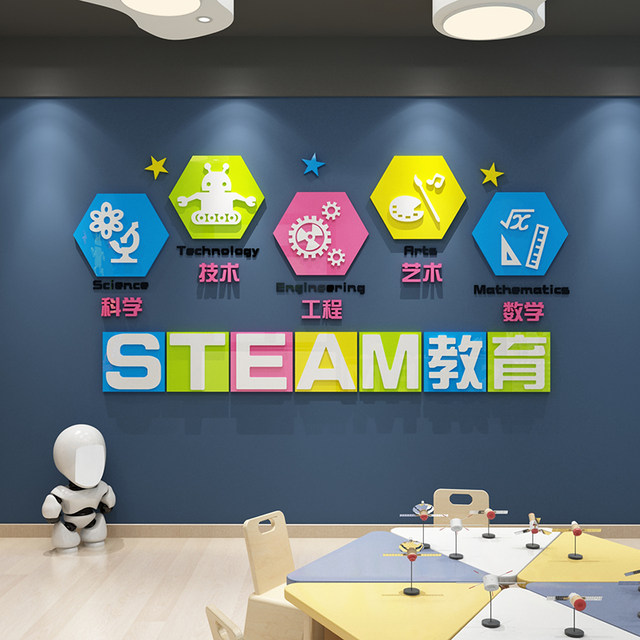 Science and technology theme classroom layout decoration kindergarten ...