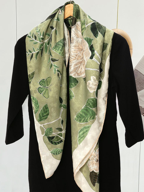 High-end silk gifts Dujinsheng silk scarf heavyweight mulberry silk ...