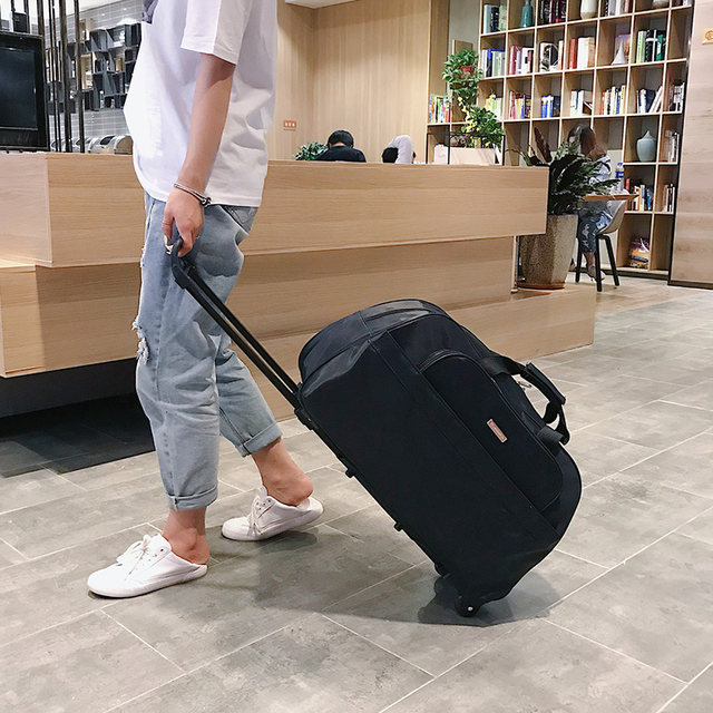 Short -distance waterproof folding lever bag travel bag men's and women ...